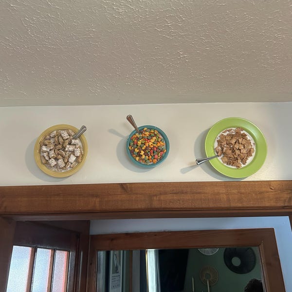 Hanging Faux Food Cereal Wall Art Decor Bespoke Lucky Charms Fruit ...