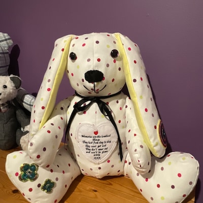 Memory Bear Patch, Memory Blanket, Memory Cushion - Etsy UK