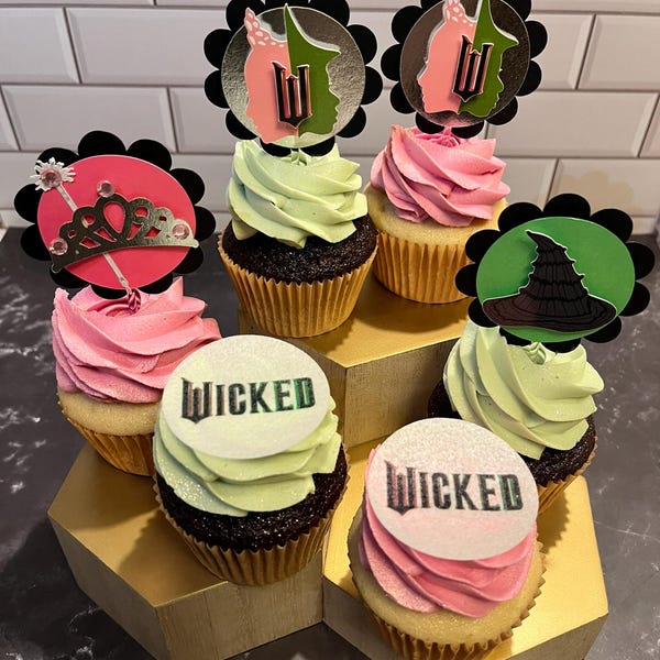 Wicked Cupcake Toppers, Wicked Toppers, Wicked Cake Topper, Wicked ...