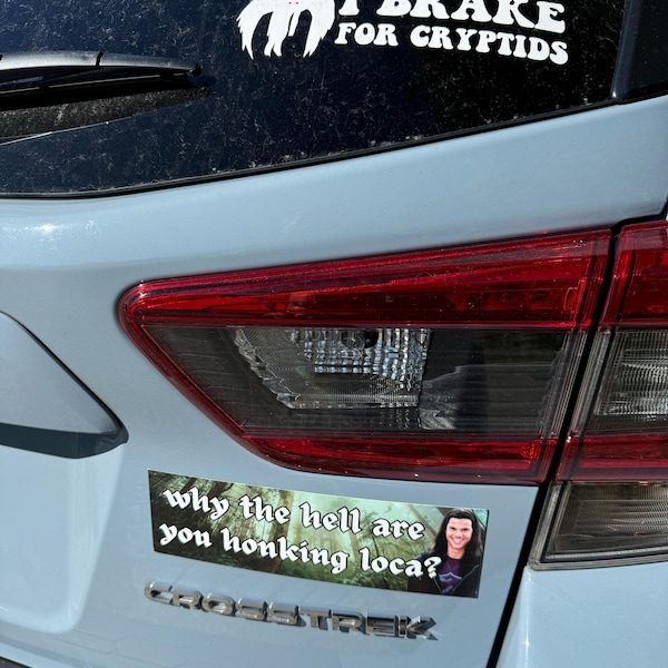 Why the Hell Are You Honking Loca | Bumper Sticker AND Magnet | Funny ...