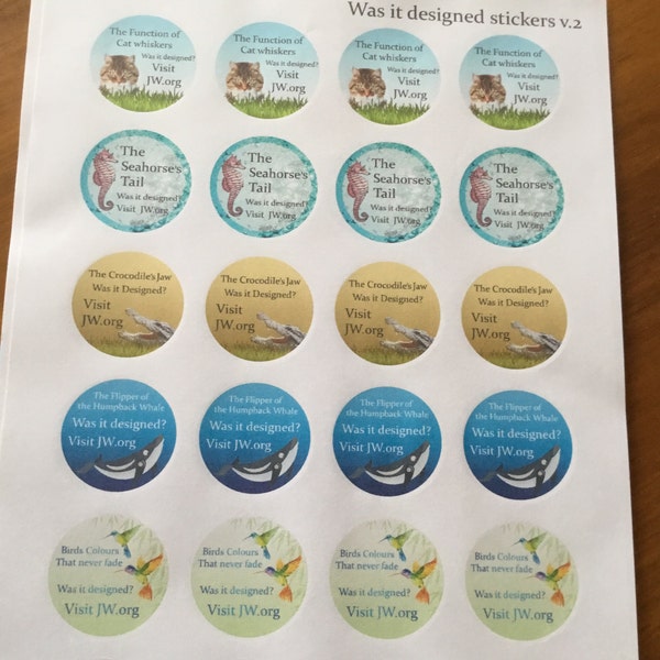 JW Stickers Was It Designed 3 Sheets WID Vol 2 - Etsy UK