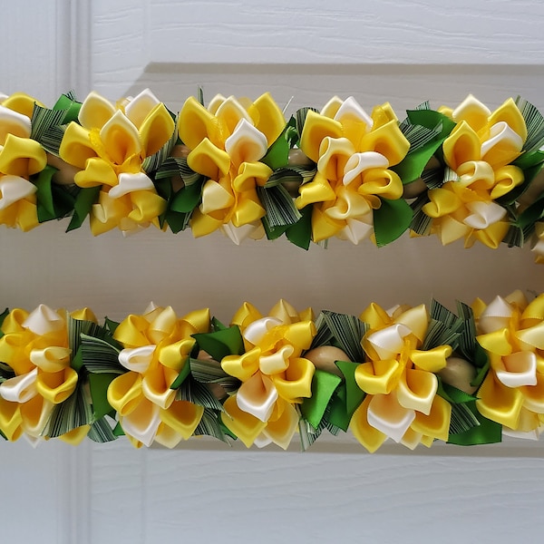 Do It Yourself Ribbons for Beautiful Pink Hawaiian Flower Ribbon Lei - Etsy