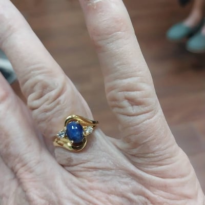 14k Rose Gold Pink Star Sapphire Ring, Lindy Star Sapphire, 925 ...