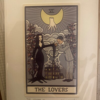 The Lovers VI Tarot Card Art Hand-cut Art Card Mounted on 5x7 Backing ...