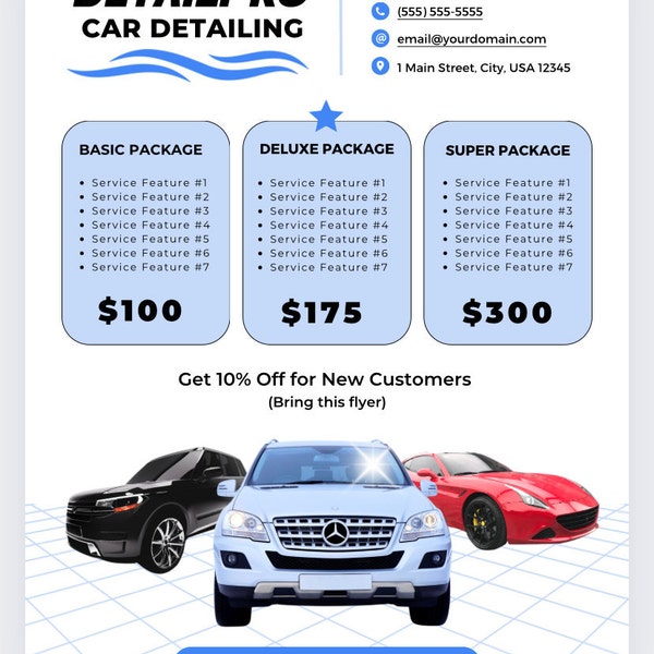 Car Detailing Gift Voucher Template + Bonus PDF Tracker Sheet ...