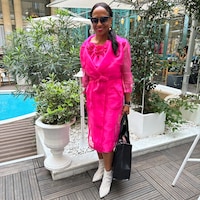 Stylish TPU Suit: Cropped Jacket and the Skirt. Clear Biker Jacket ...