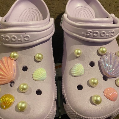 Sea Shell Mermaid Pearls Croc Charms Set of 20pcs - Etsy