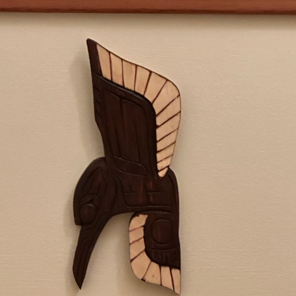 First Nations Black on Black Cedar Raven Panel - Etsy