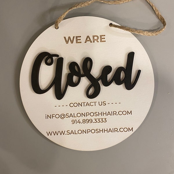 Open Closed Business Sign, Boutique Sign, Closed Shop Sign, Business ...