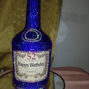 PRINTABLE 375ML Birthday Custom Label 1738 Cognac Custom | Etsy