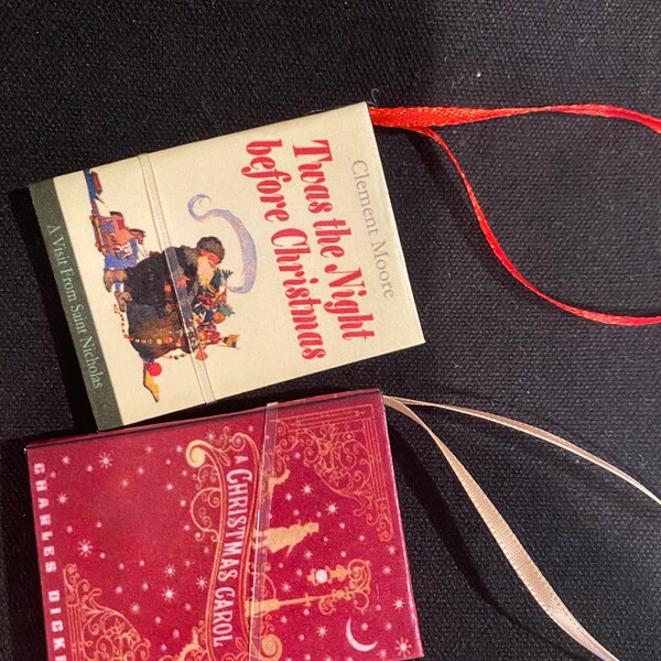 A Christmas Carol by Charles Dickens Miniature Book Christmas Ornament ...