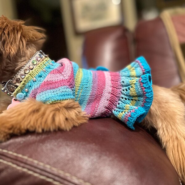 Dog Sweater for Valentine's Day, Cardigan for Dogs Pink Color, Sweater ...
