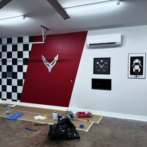 Mercedes Benz Star & AMG Combo Garage Sign 6 Feet Long Brushed Silver ...