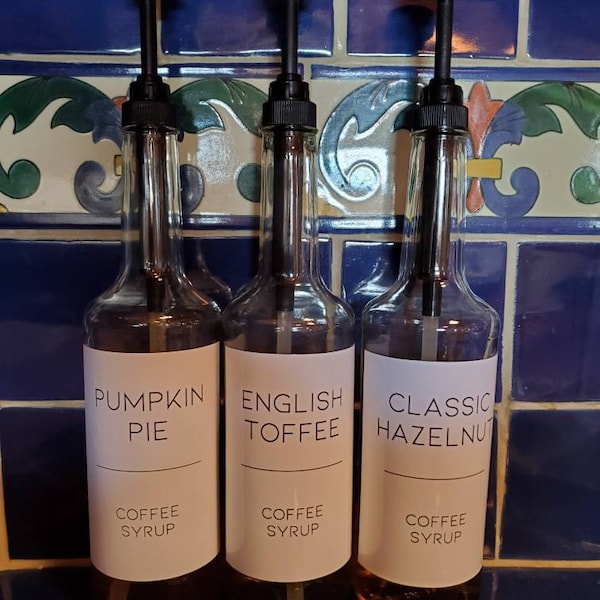 Coffee Syrup Labels / Coffee Bar Organization / Custom Labels for ...