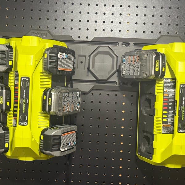 Battery Storage Tower for Ryobi 18v One+ Batteries | Mounts to Wall ...