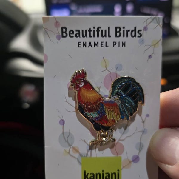 Red Northern Cardinal V.2 Enamel Pin Badge, Gift for Him, Gift for Her ...