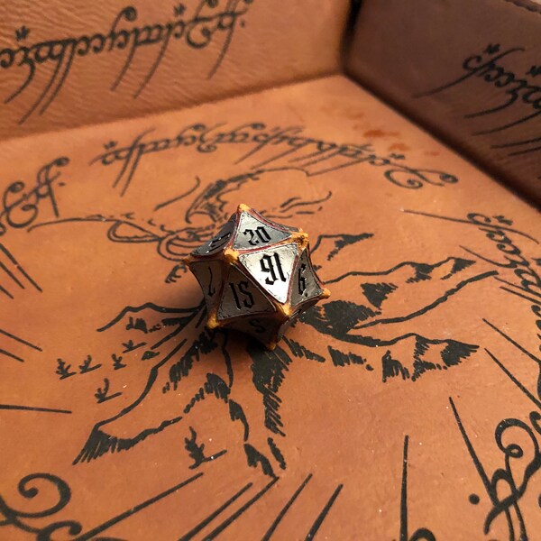 D20 Dice Mysterious Artefact Baldur's Gate Themed Hand Painted - Etsy