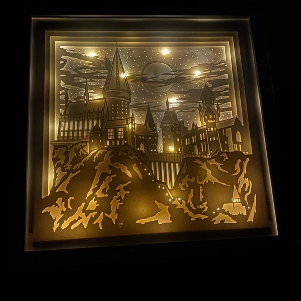 Wizards Castle Light Box Shadow Frame Nightlight - Etsy