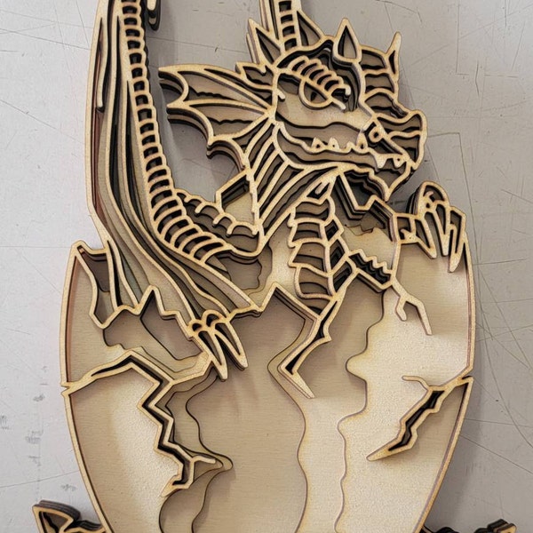 Dragon Laser Cut 3D File SVG Multilayer Laser Cut for Instant Download ...