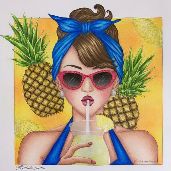 Coloring Page [moon Girl] - Etsy