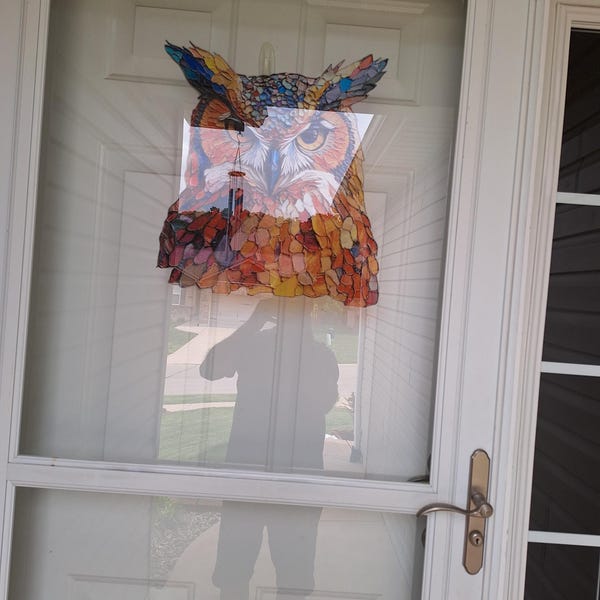 Great Horned Owl Window Cling Sticker Decal Window Film Gift for Bird ...