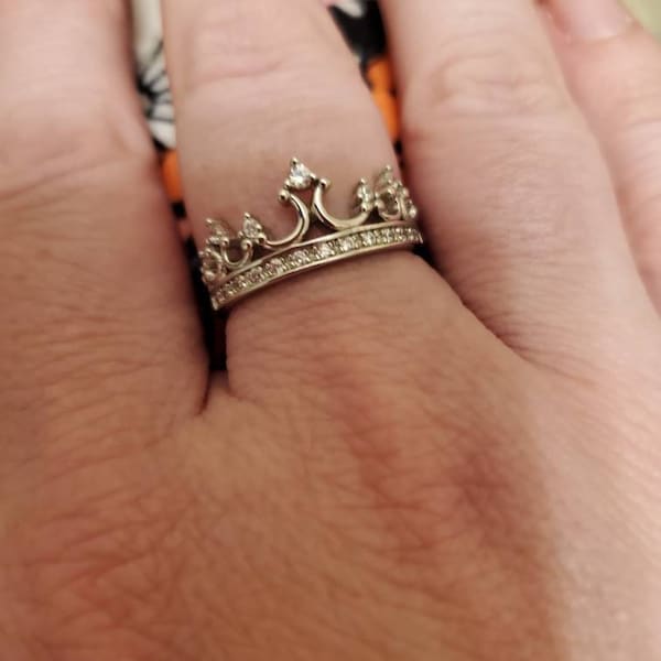 The Quinn. Sterling Silver 925 Queen Crown Ring - Etsy