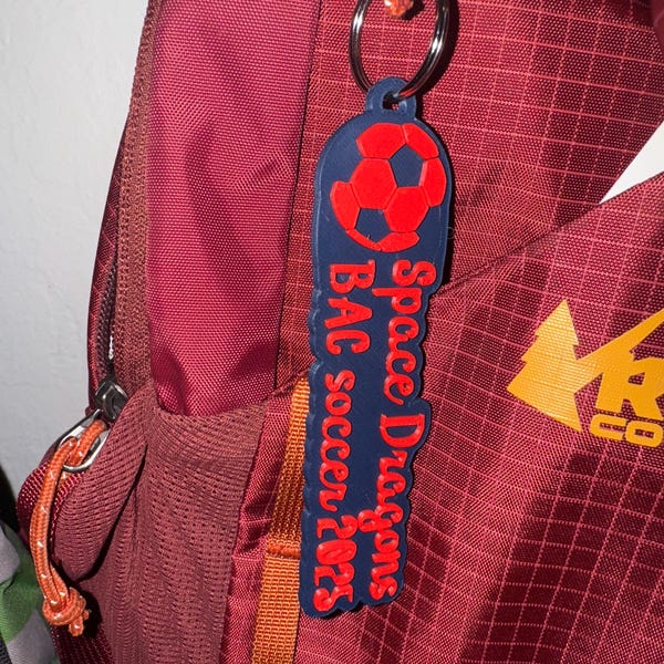 Custom 3D Printed Keychain - Soccer Keychain - Soccer Team Gifts - Team ...