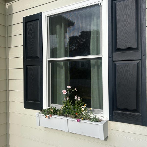 Cottage Style Cedar Window Box Planter for Flowers & Herbs ...