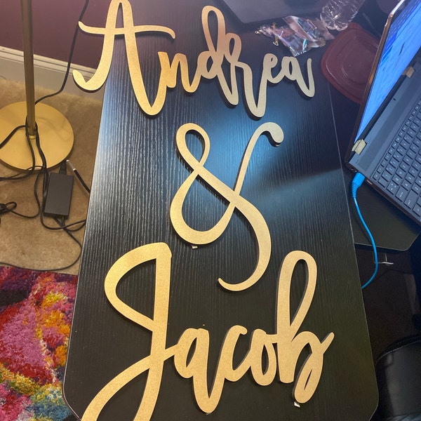 Wood Name Sign | Laser Cut Name | Word Cut Out | Last Name Sign | Large ...