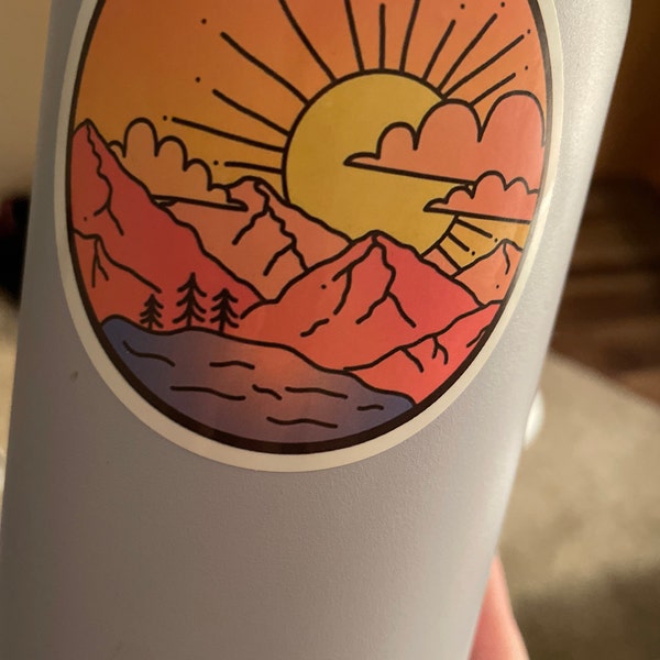 Outdoor Adventure Stickers for Water Bottles, Camping Hiking Sticker ...
