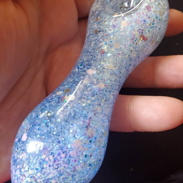 Elegant Gold Fumed Glass Square Pipe: Color-changing Smoking Bowl ...