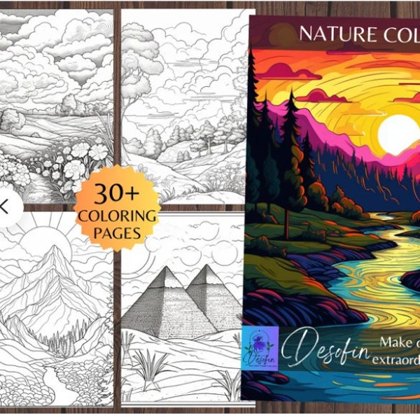 Printable Nature Coloring Pages, Coloring for Adults, Sheets, Prints ...