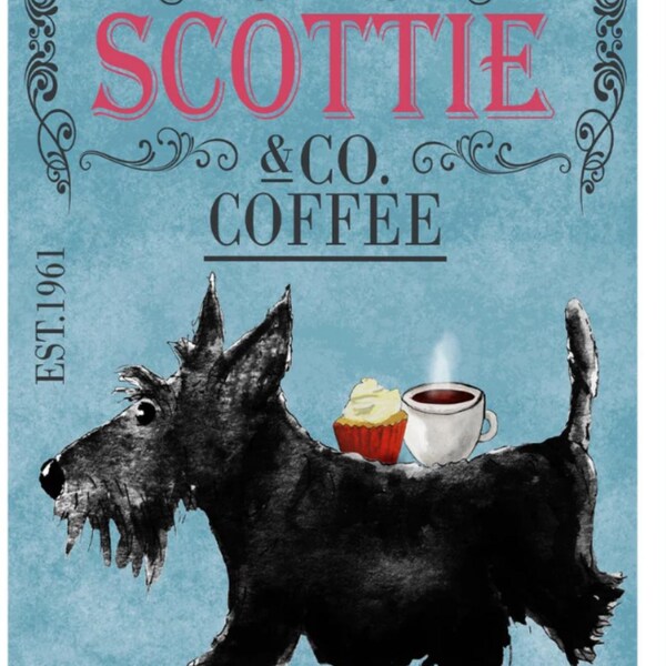 Scottie Dog 'run Scottie, Run' Fine Art Print #75 Scottish Terrier ...