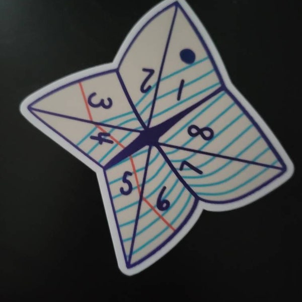 90s Cootie Catcher Sticker: Fortune Teller Game - Etsy