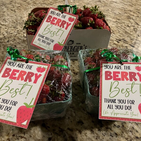 INSTANT DOWNLOAD | We Think You Are the Berry Best Appreciation Sign ...