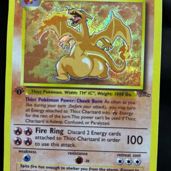 Custom-made Thicc Pikachu Card - Etsy