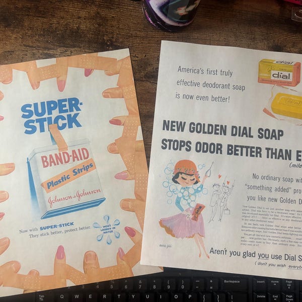 1950s Vintage Advertisements Ads Digital Printable Retro Wall Art Posters Crafts Journals Mixed ...