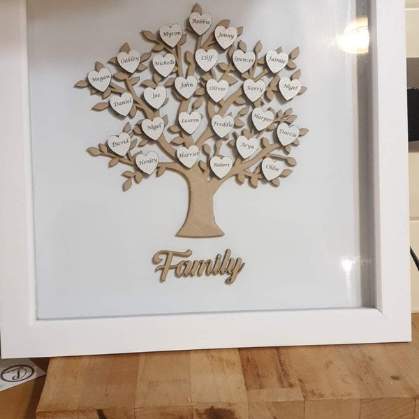 MDF, Crafting, Laser Cut Decorative Wooden Tree, Leaves, Family Tree ...