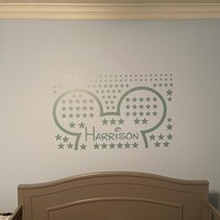 Mickey Toddler Headboard Wall Decal Large Arch Sticker Stars Nursery ...