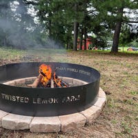 American Flag Fire Pit Ring, 16" Tall, Heavy Duty, Patriotic, Made in ...