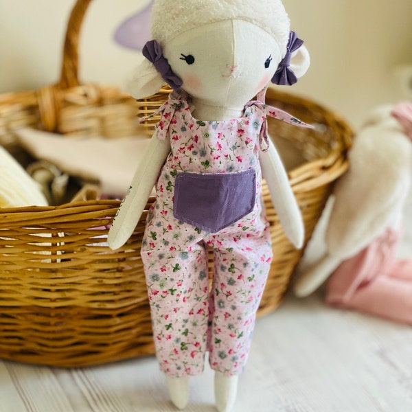 Lamb Sewing Pattern PDF - Make a Cloth Lamb Doll / Stuffed Animal Toy ...