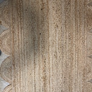 Scalloped Runner Rug, Jute Scallop Rug, Jute Runner Rug, Natural Jute ...