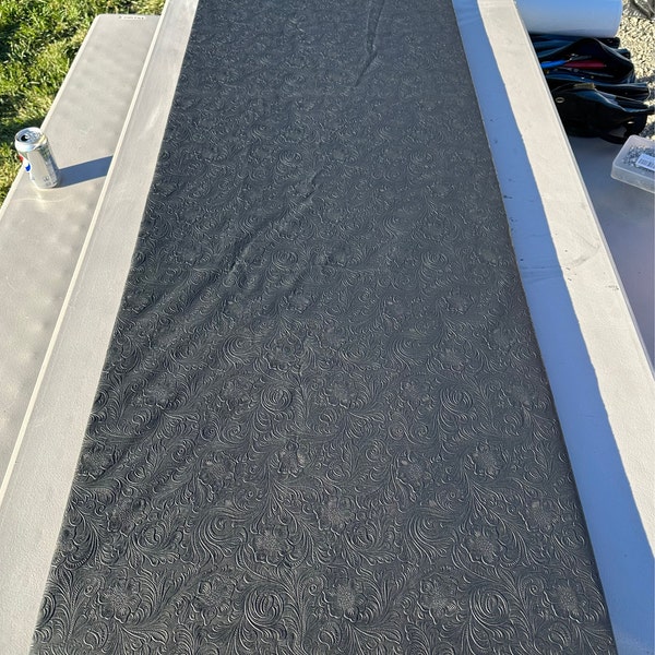 Tooled Faux Leather Western Cowboy, Floral Embossed Vinyl, Craft DIY ...