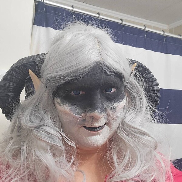 Black Horns "poe" - Gothic Satyr Horns - Rugged, Wearable Cosplay ...