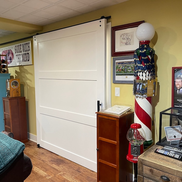 Custom Barn Door Baby Gate, White Painted Baby and Pet Gate - Etsy