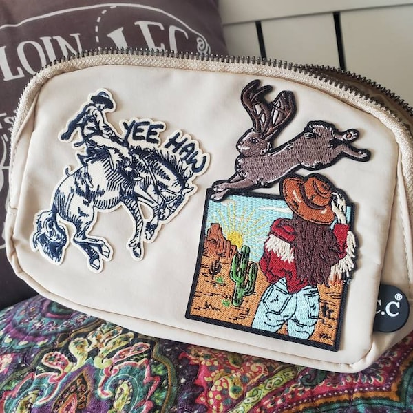 Yee Haw Broncing Cowboy Patch, Trucker Cap Patch, Iron On, DIY Patch, Cowboy Patch, Preppy Patch ...