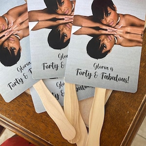 Personalized Wedding Hand Fans With Wooden Handles. Use Your Own ...