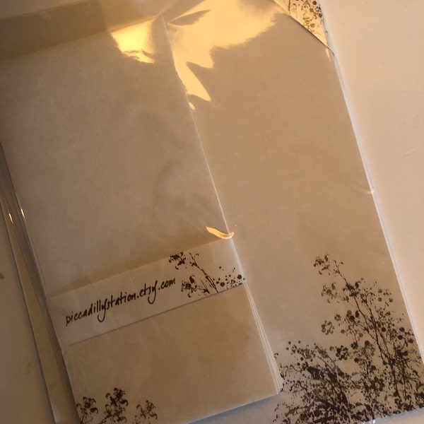 Handmade Stationery Set, Writing Paper With a Blue Lily and Dragonfly ...