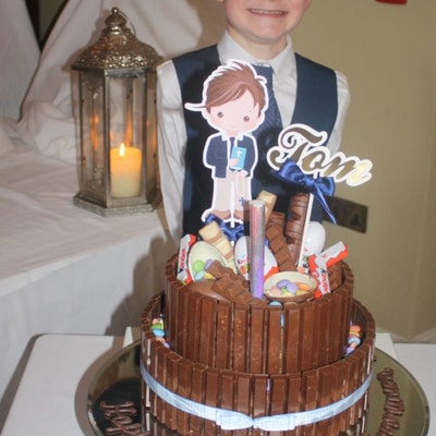 Communion Boy Custom Cake Topper, First Holy Communion Confirmation ...