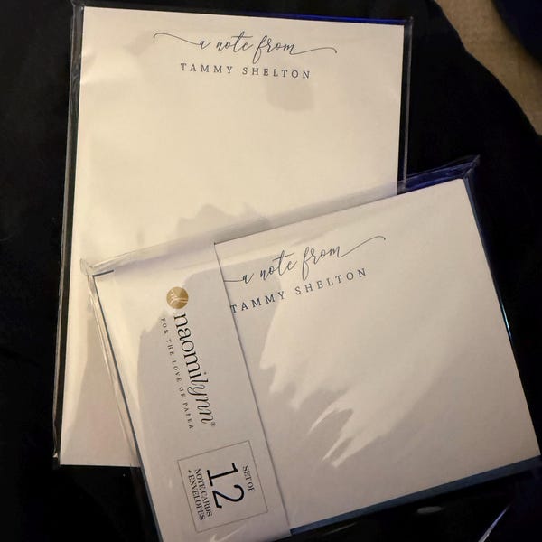 Personalized Note Card Set - EXQUISITE SCRIPT MONOGRAM - Women's ...